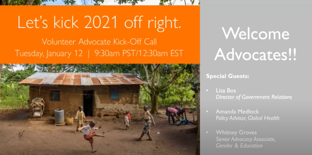 Kick Off Call picture — World Vision Advocacy